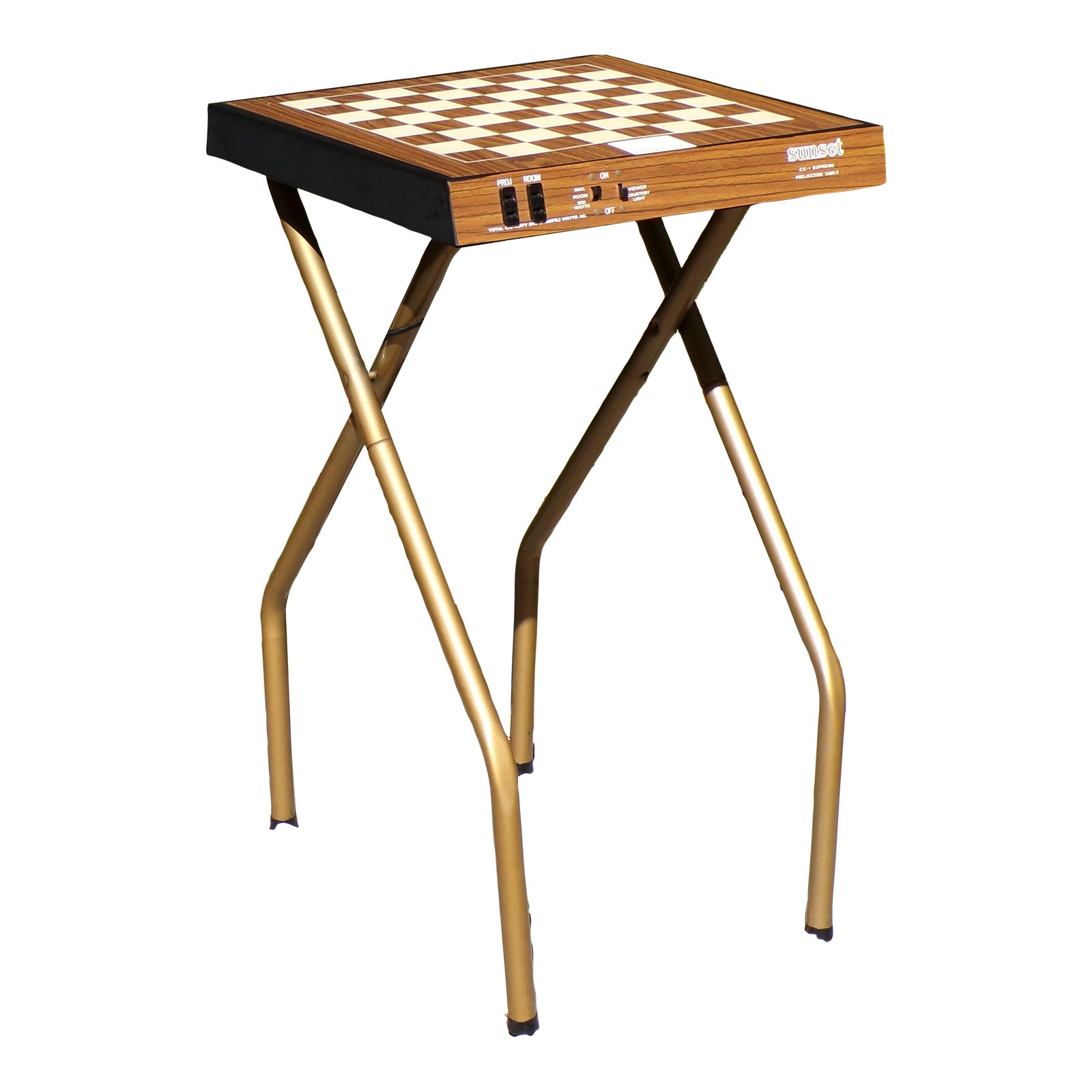 Vintage Sunset Folding Sv Projector Table Light Up Checkers Board Game ...