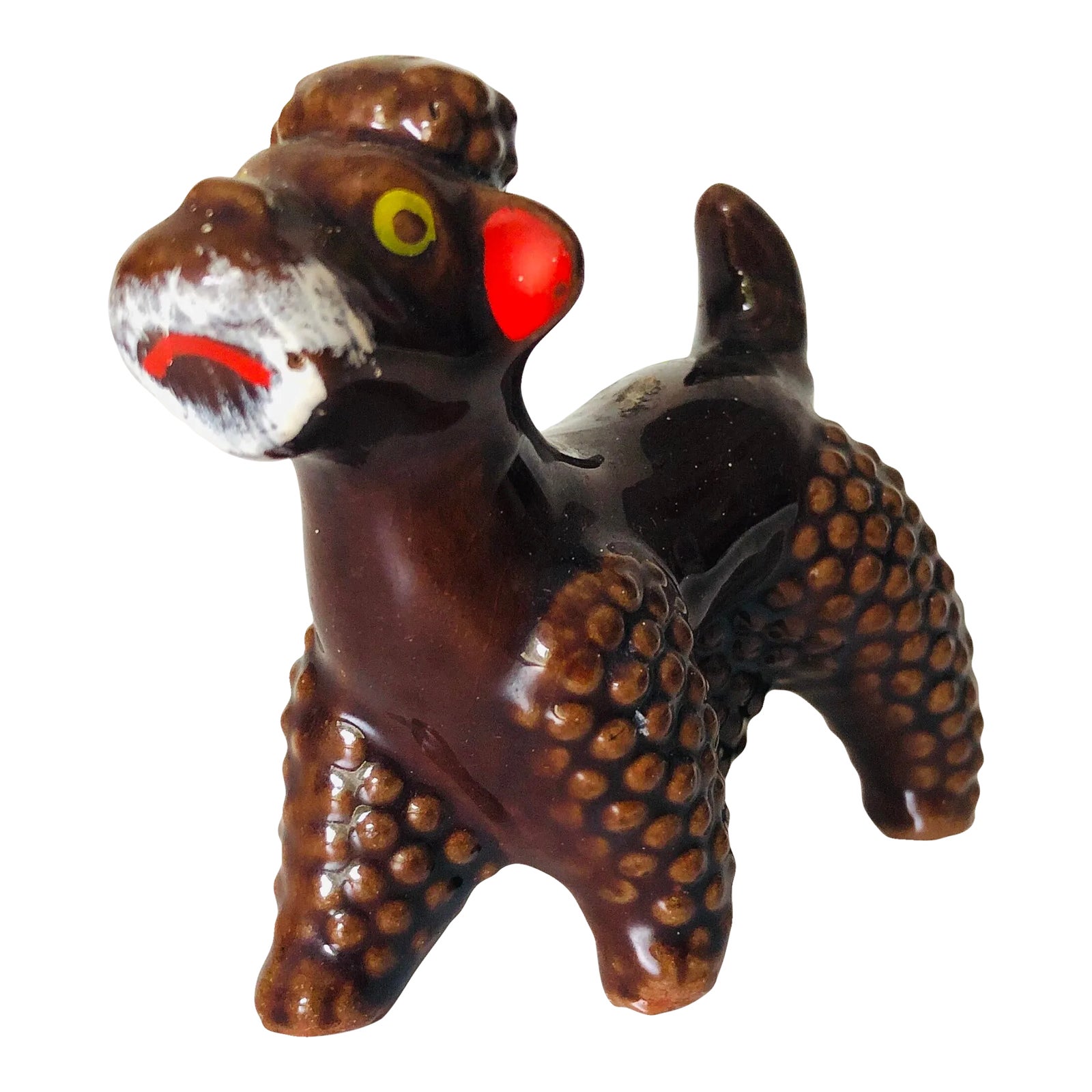 Vintage Ceramic Poodle Dog Figurine | Chairish