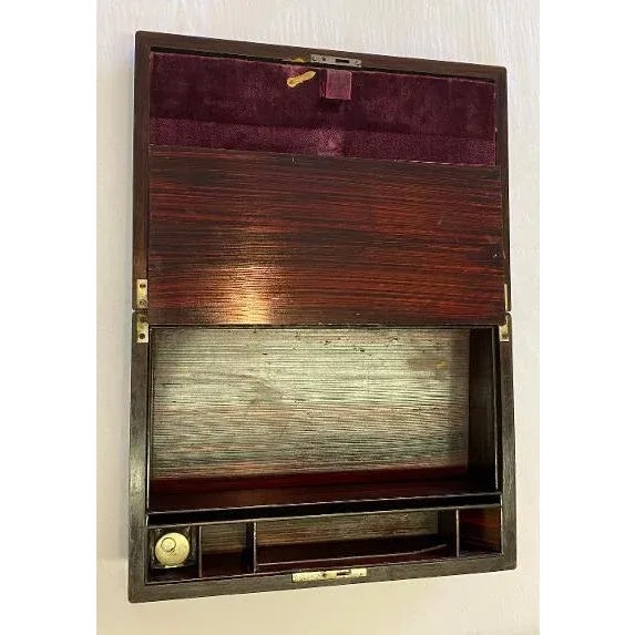 Antique Rosewood English Writing Box Table | Chairish
