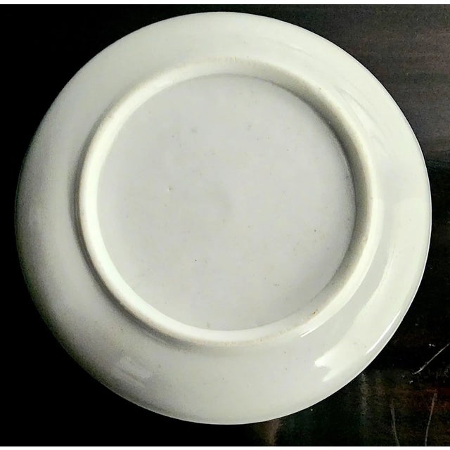 Antique Hand-Painted Gold Rim Porcelain Saucer | Chairish