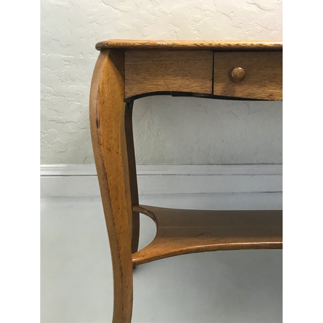 1900s Tiger Oak Parlor Table by Wolverine Mfg. Company | Chairish