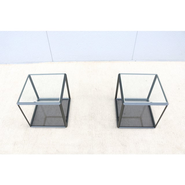 Italian Modern Ron Gilad for Molteni&C 45/Tavolino Square Glass Side ...