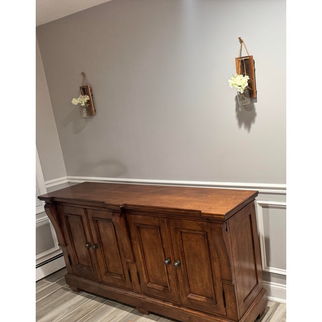 Kincaid Solid Wood Traditional Walnut Buffet / Sideboard | Chairish