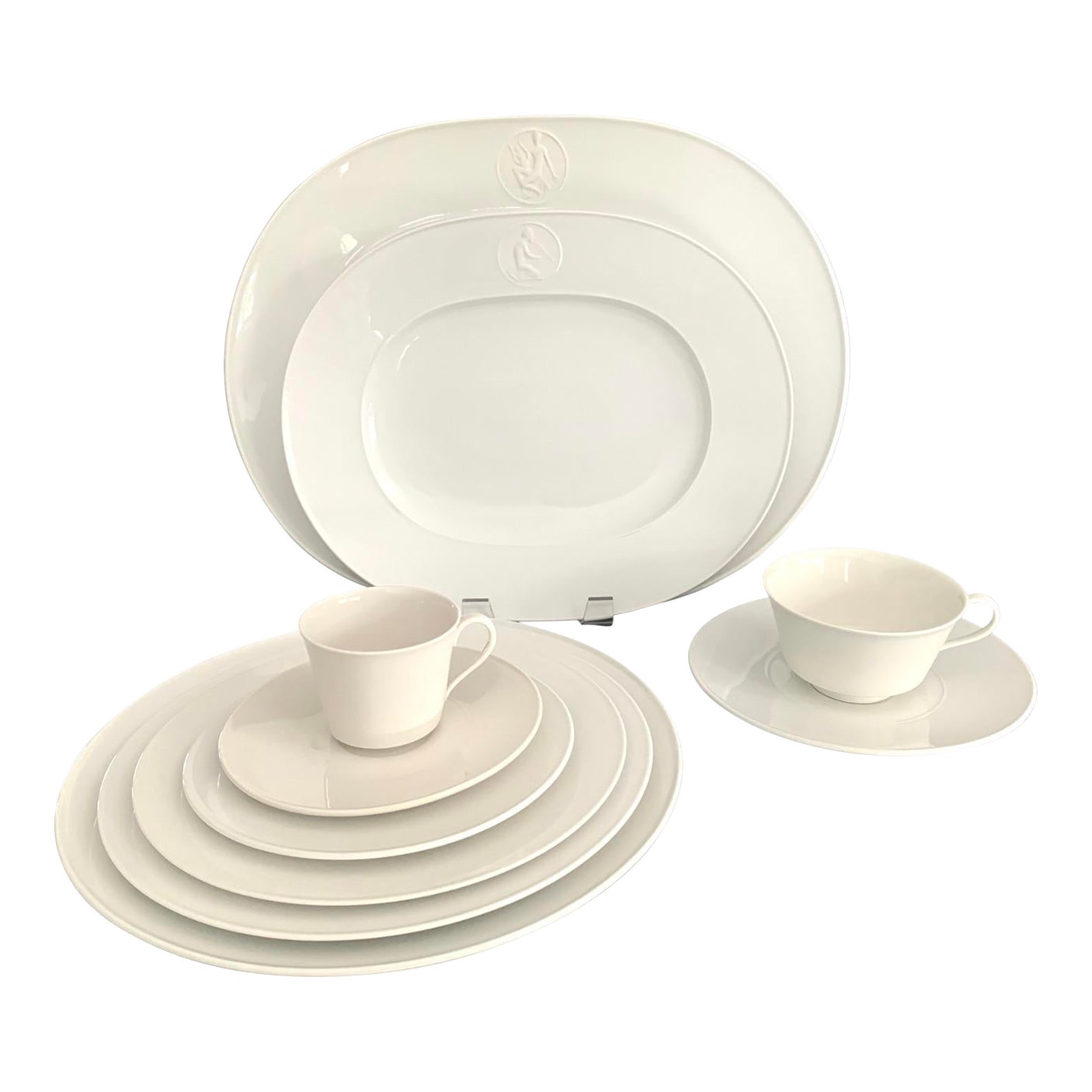 Vintage Kpm Berlin Arkadia Dinnerware Set for 8 With 66 Pieces | Chairish