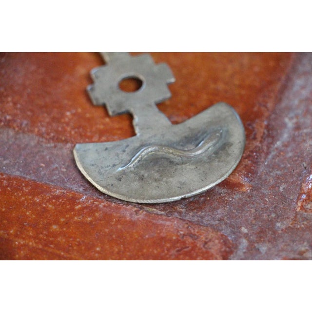 Antique 19th Century Silver Inca Tumi Ceremonial Knife With Figural ...