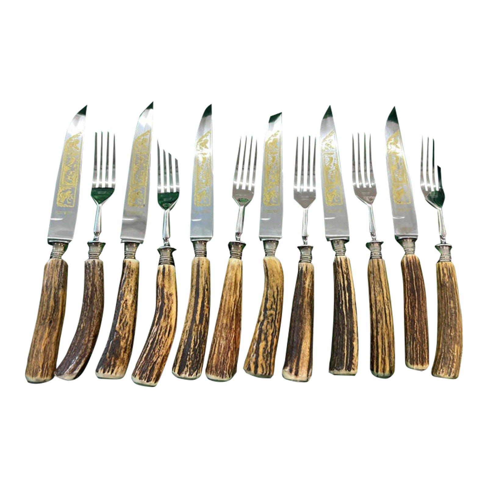 Vintage Baron Solingen German Flatware Knives and Forks- 12 Pieces ...