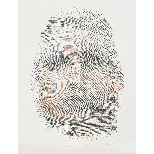 Fingerprint Face Abstract by Joe Testa-Secca | Chairish