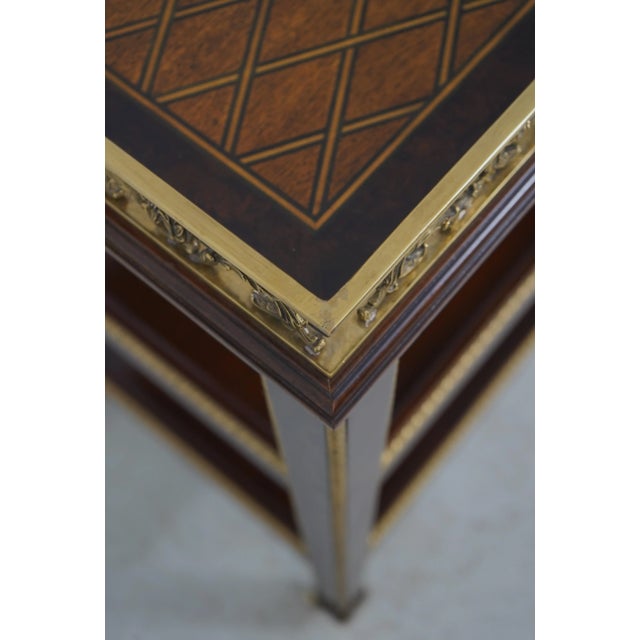 Henredon French Louis XVI Brass Trim Serving Cart | Chairish