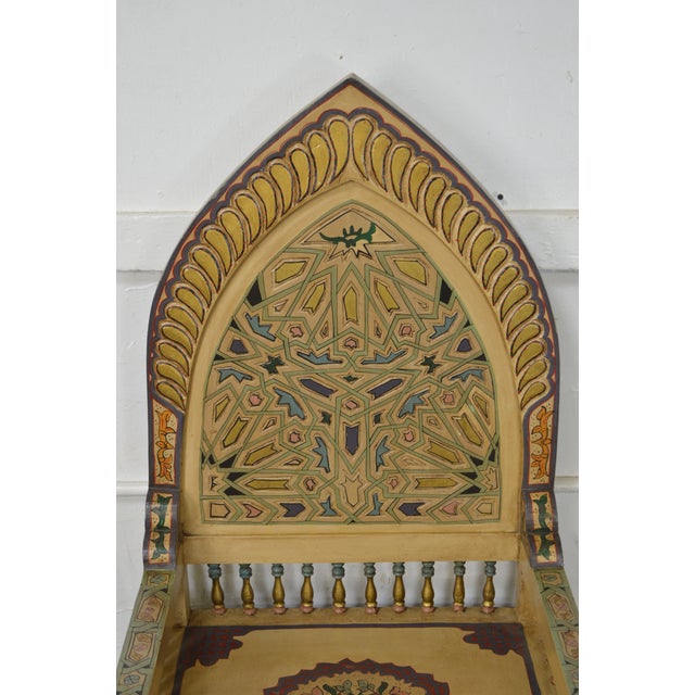 Middle Eastern Decorated Hall Chairs - a Pair | Chairish