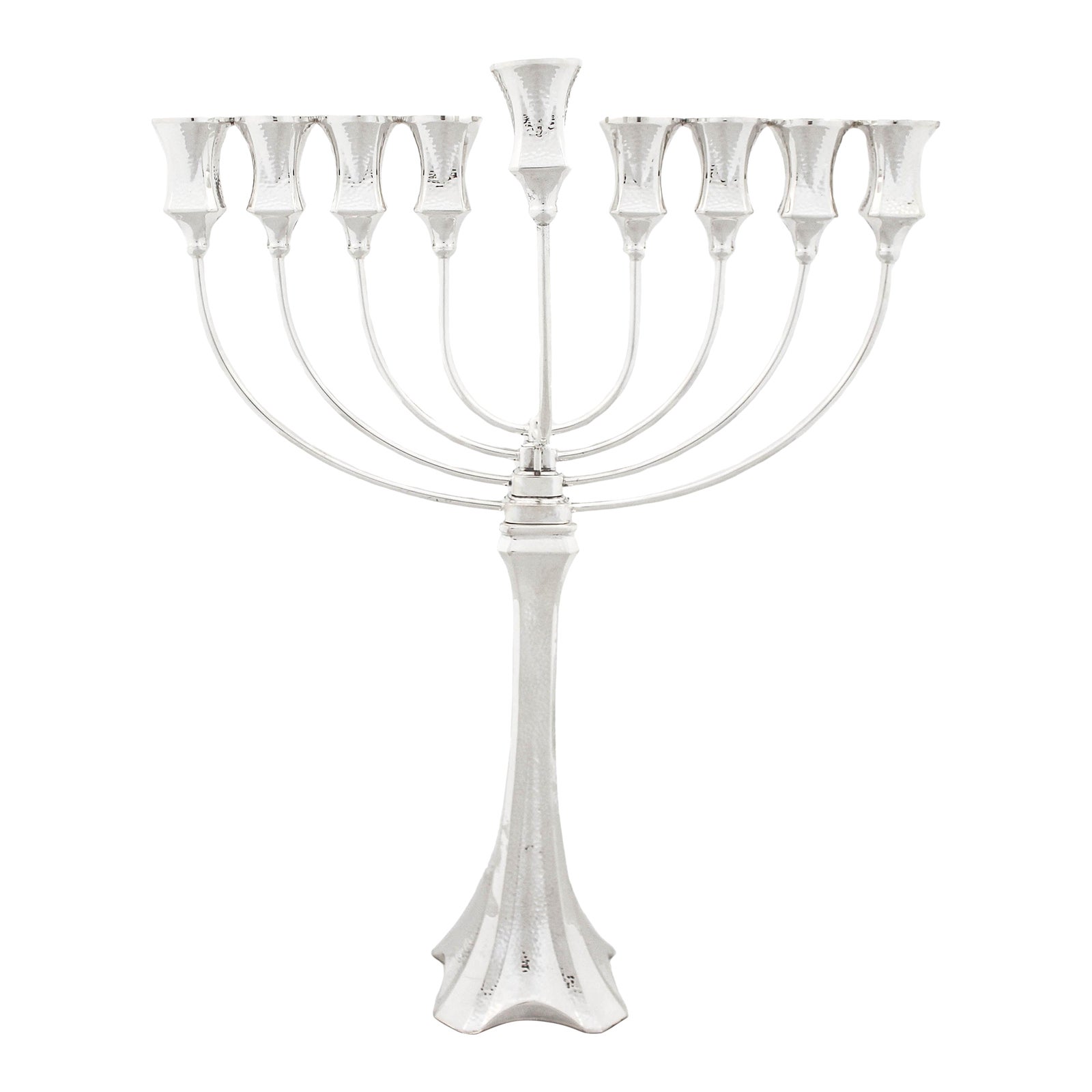 2023 Sterling Silver Hammered Menorah | Chairish