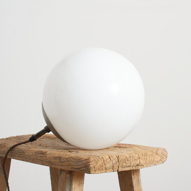 Vintage Pendant Light in Opaline Glass, 1950s | Chairish