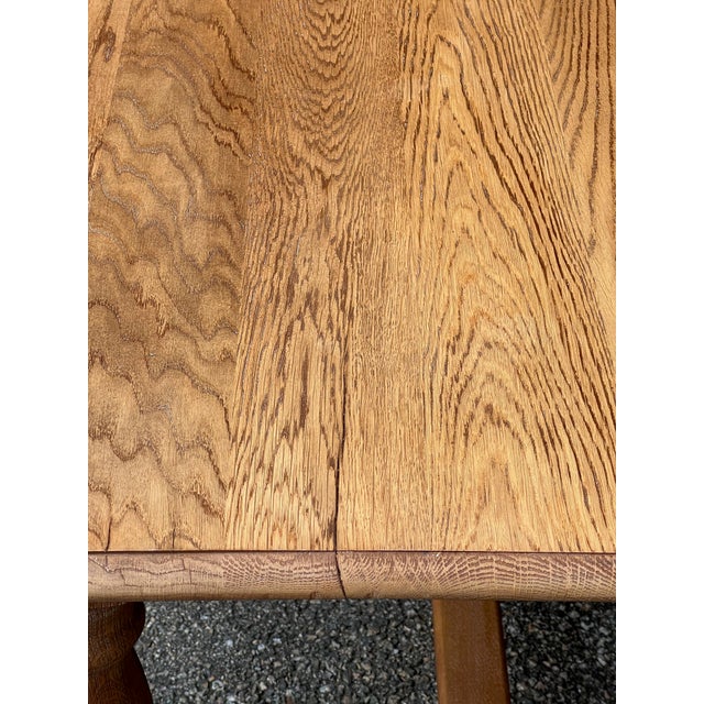 Large French Oak Library Table | Chairish