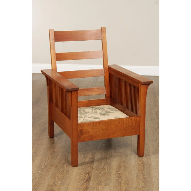 Stickley Mission Collection Cherry Spindle Lounge Chair with Tight Seat ...