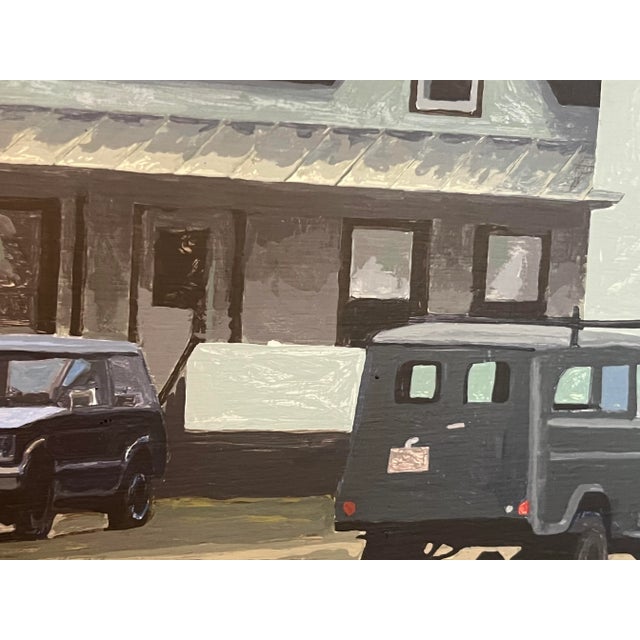 Thomas Connolly (1961-), Realist Mountain Town Scene Acrylic Painting ...