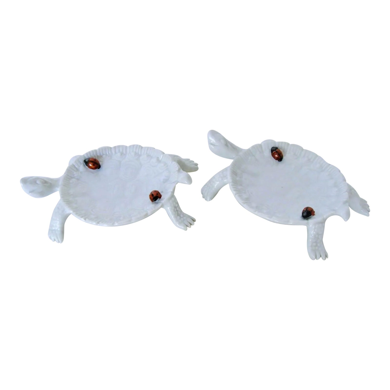 Italian Porcelain Turtle Trinket Dishes -- a Pair | Chairish