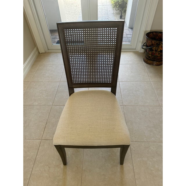 Frontgate Georgia Cane Hardwood (Mink) With Ivory Performance Linen ...