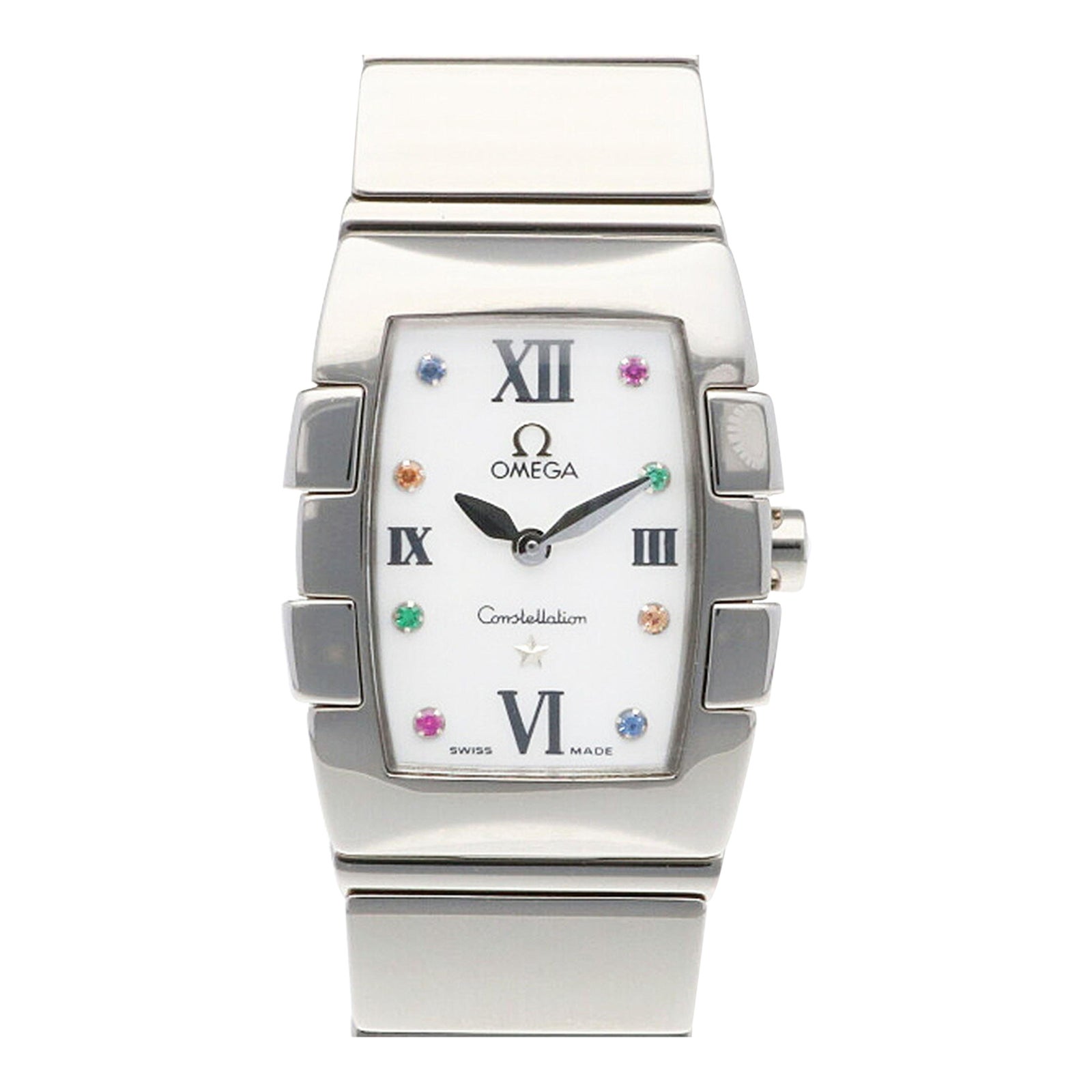 Omega Constellation Quadrella Watch Stainless Steel Quartz Ladies ...