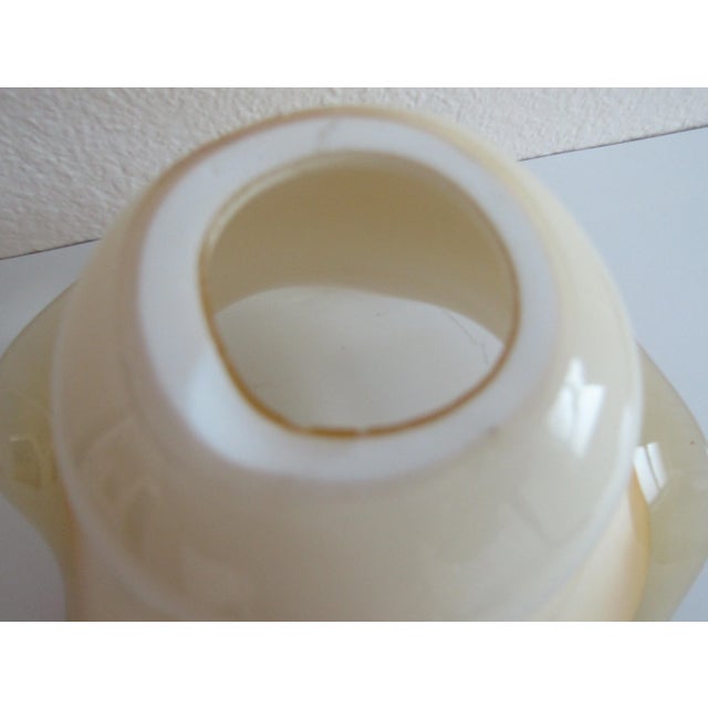 1950s Hand Blown Amber Cream Glass Tulip Form Chandelier or Lamp Shade ...