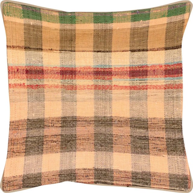 1960s Turkish Rag Pillow | Chairish