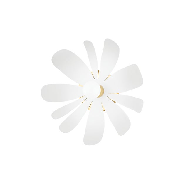 Mitzi Twiggy Flower 1-Light Wall / Vanity Sconce, Aged Brass/Textured ...