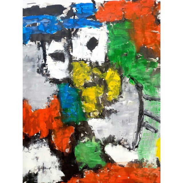 19.6" by 25.5" Abstract Figurative Original Oil Painting Inspired by ...