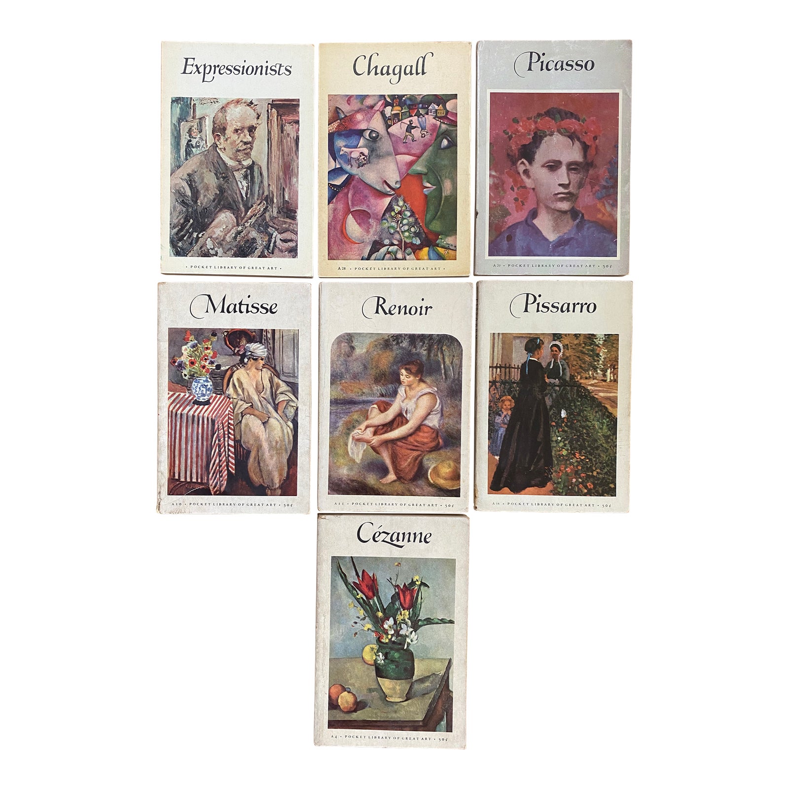 1953/54 Art Books Set Pocket Library of Great Art - Set of 7 | Chairish