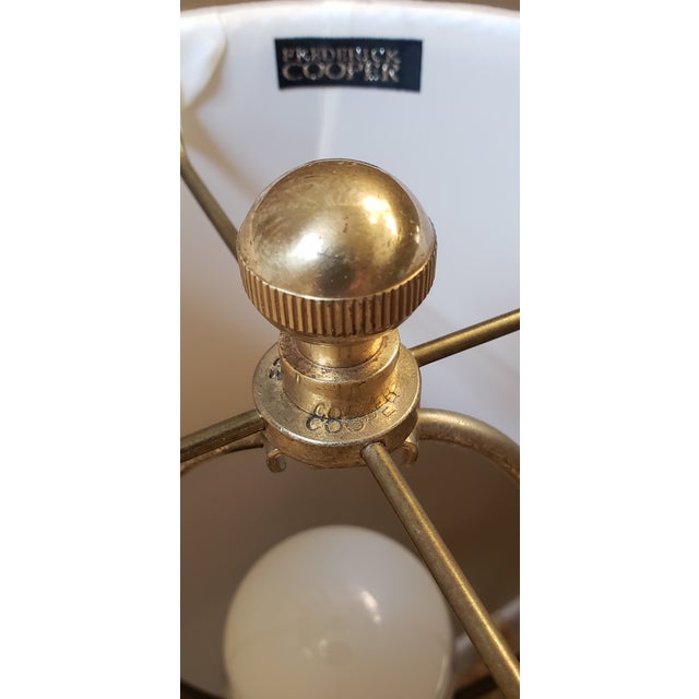 Late 20th Century Vintage Frederick Cooper Brass Floor Lamp With Round ...