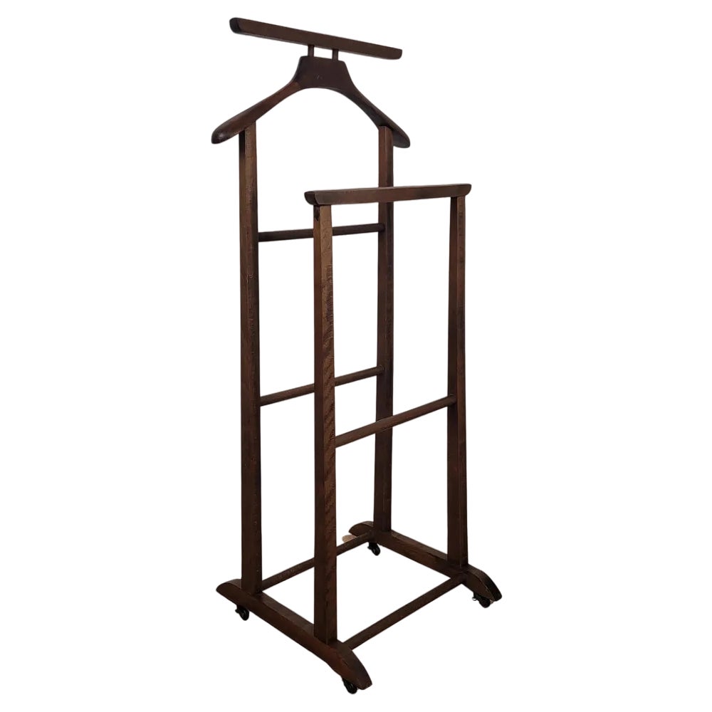Mid-Century Italian Wood Valet Stand Dressboy, 1970s | Chairish