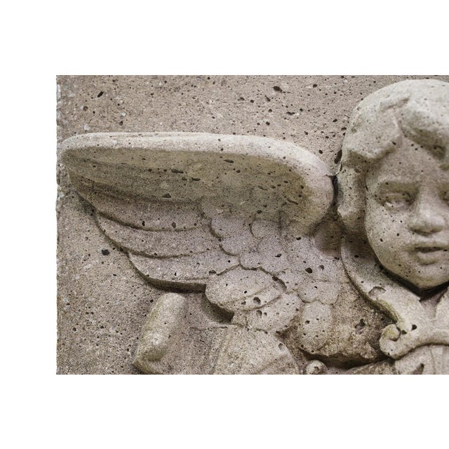 Mid 20th Century High Relief Cast Concrete Angel Architectural Stone ...