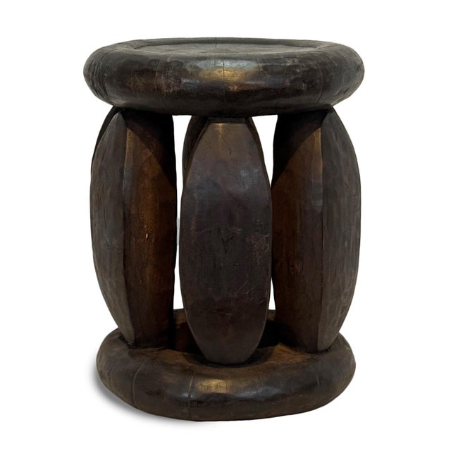 Vintage Tribal Wood Stool | Chairish