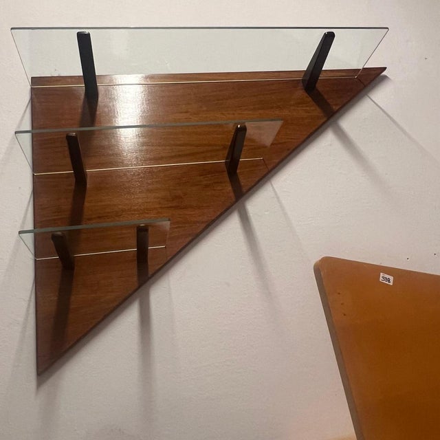 Wall Shelf with Trangular Panel, 1960s | Chairish
