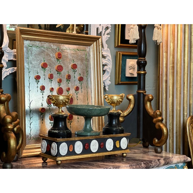 Grand Tour Revival "Medici" Wood Table Pedestal With Multicolor Casts ...