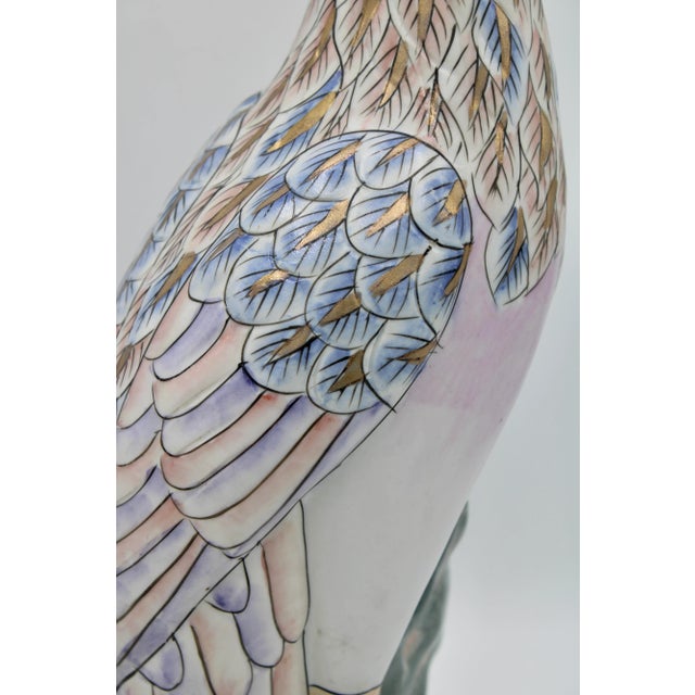 Vintage Asian Ceramic Phoenix Bird Statue | Chairish