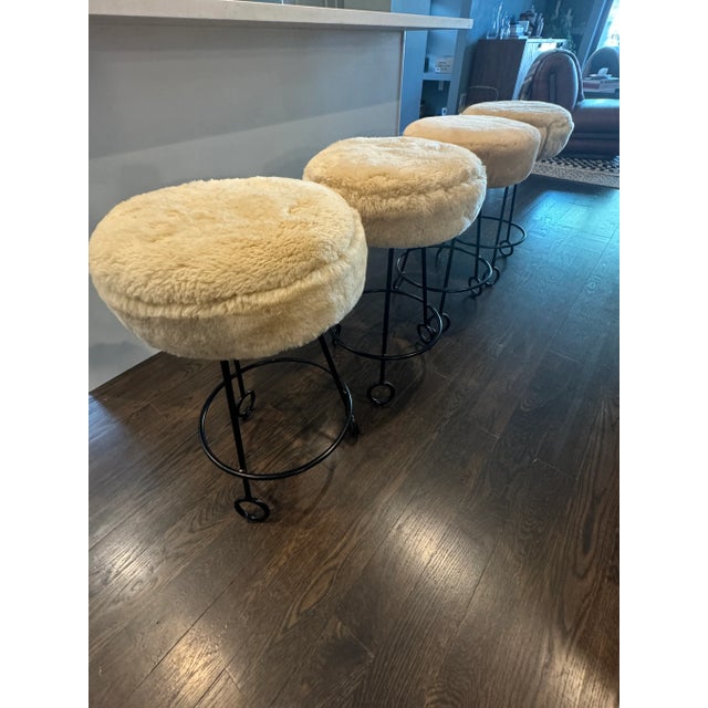 Jean Royere Style Counter Stools- Set of 4 | Chairish