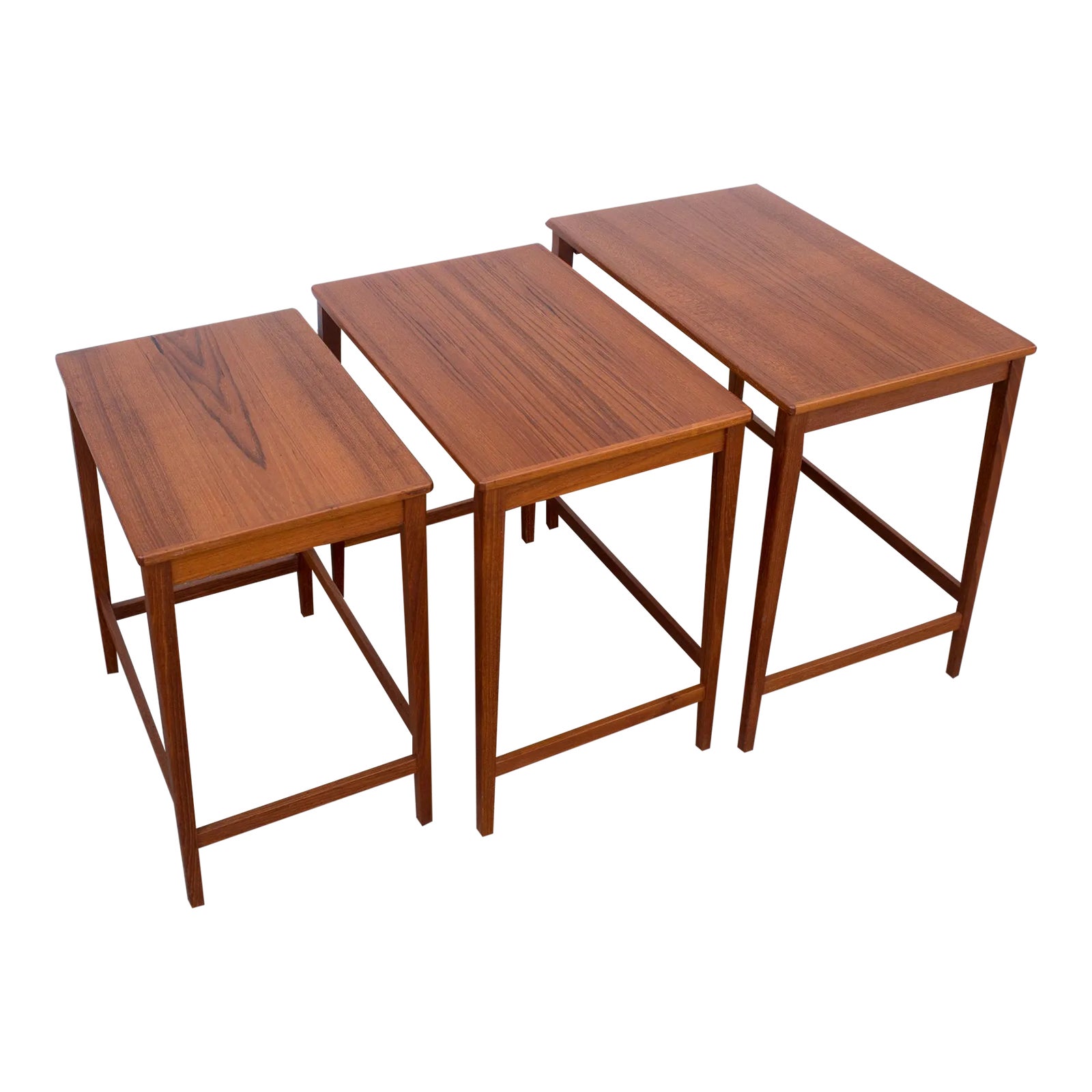Set of Three Swedish Modern Nesting Tables | Chairish