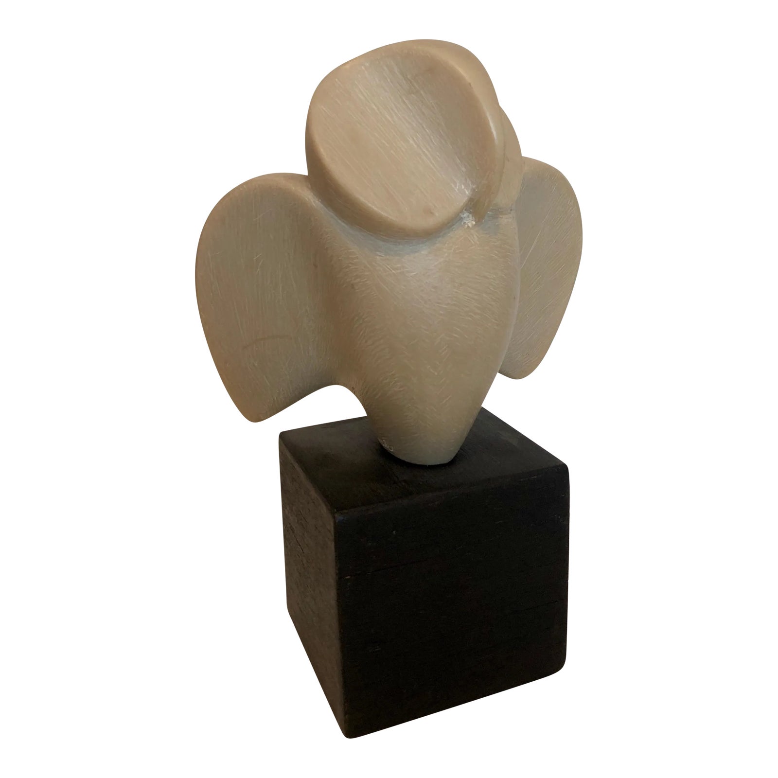 Art Deco Carved Natural Resin Cubist Owl Bird Sculpture Joseph Martinek ...