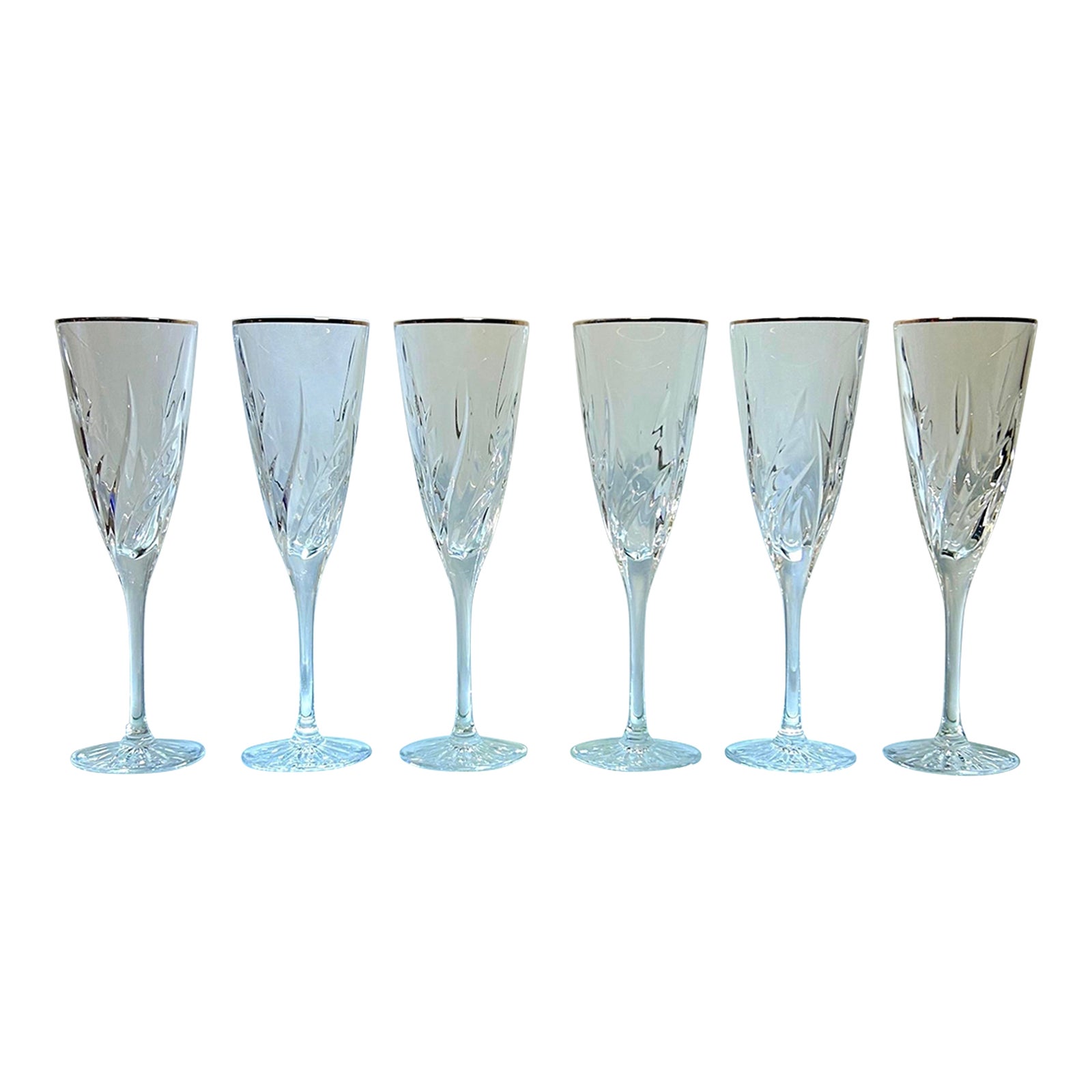 Late 20th Century Cristal D’Argues Cassandra Gold Crystal Champagne ...