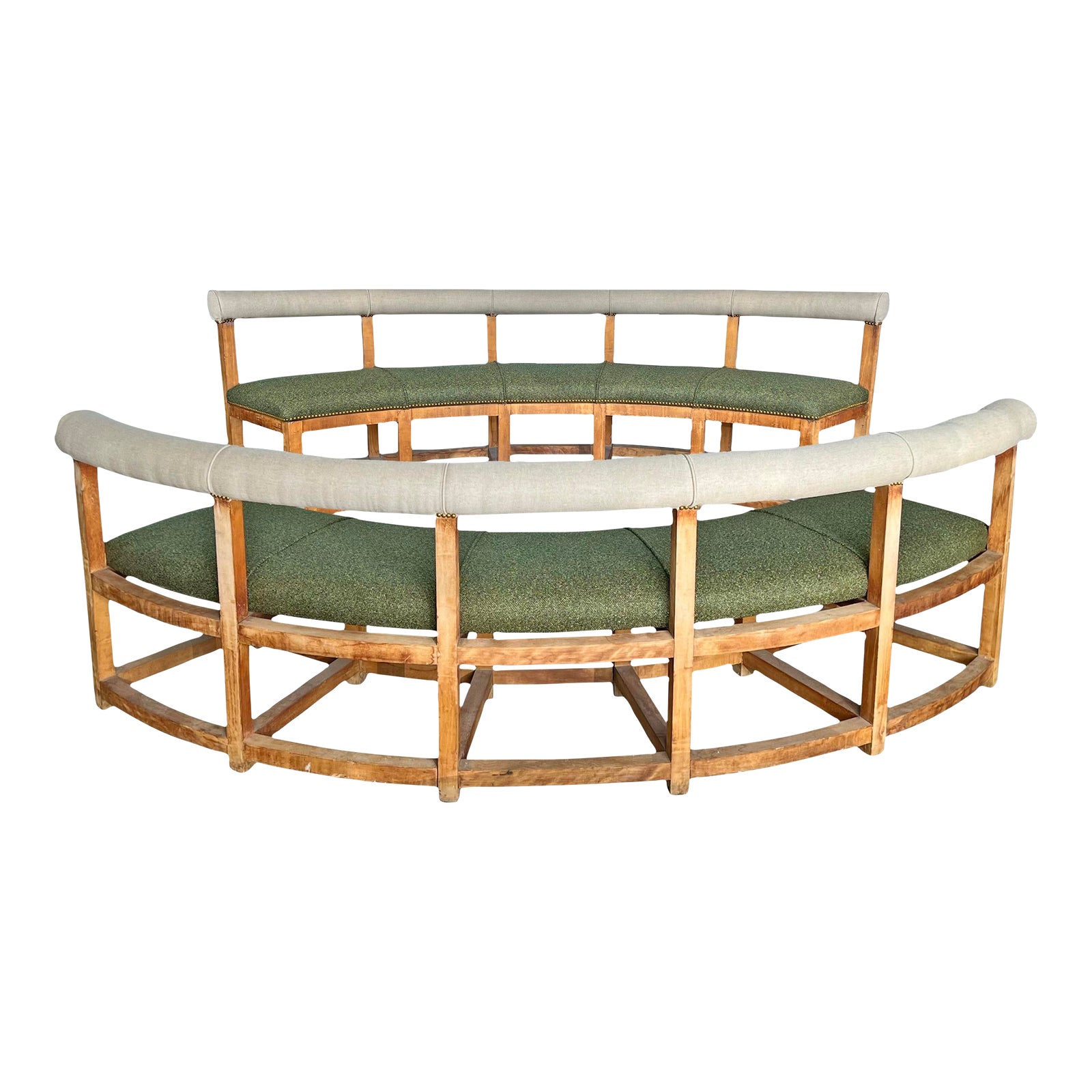 Pair of Sculptural Curved Benches | Chairish
