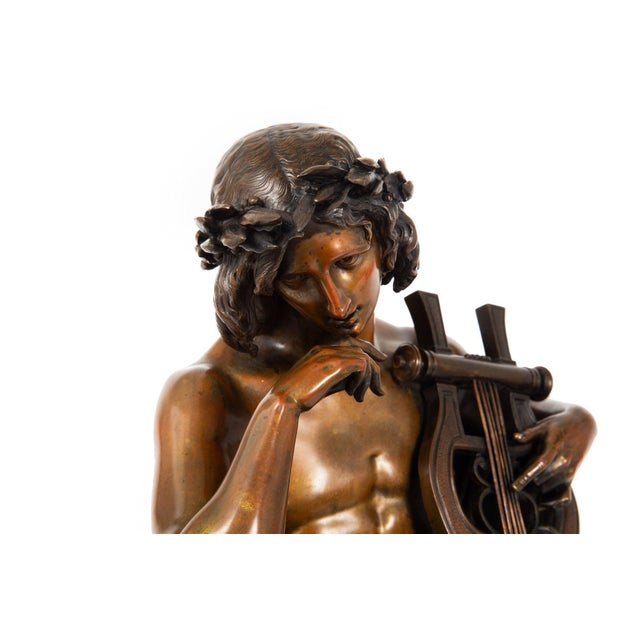 French Antique Bronze Sculpture of “Orpheus” by Albert Carrier-Belleuse ...