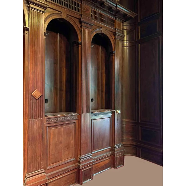 Antique Northern Red Pine Room End With Passageway | Chairish