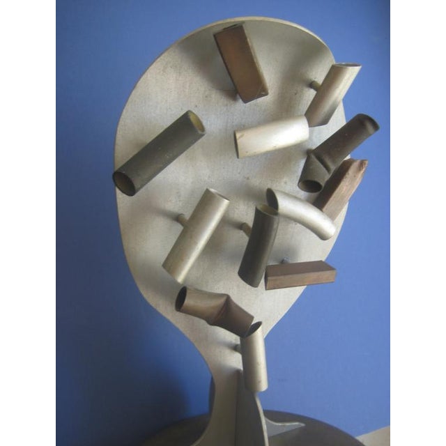 1960s Vintage Mid-Century Modern Mixed Metals Torch Cut Sculpture ...