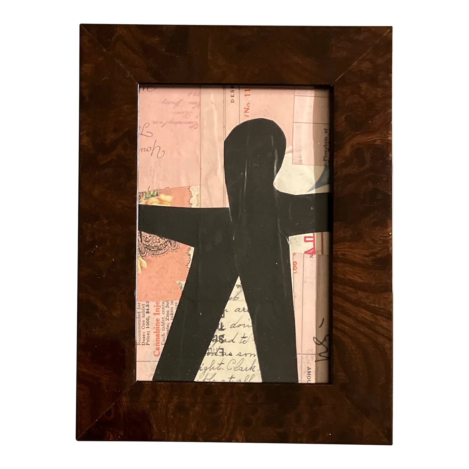 Contemporary Original Wayne Cunningham Small Abstract Collage Tabletop ...