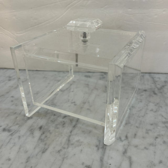 Beveled Acrylic Lidded Box | Chairish