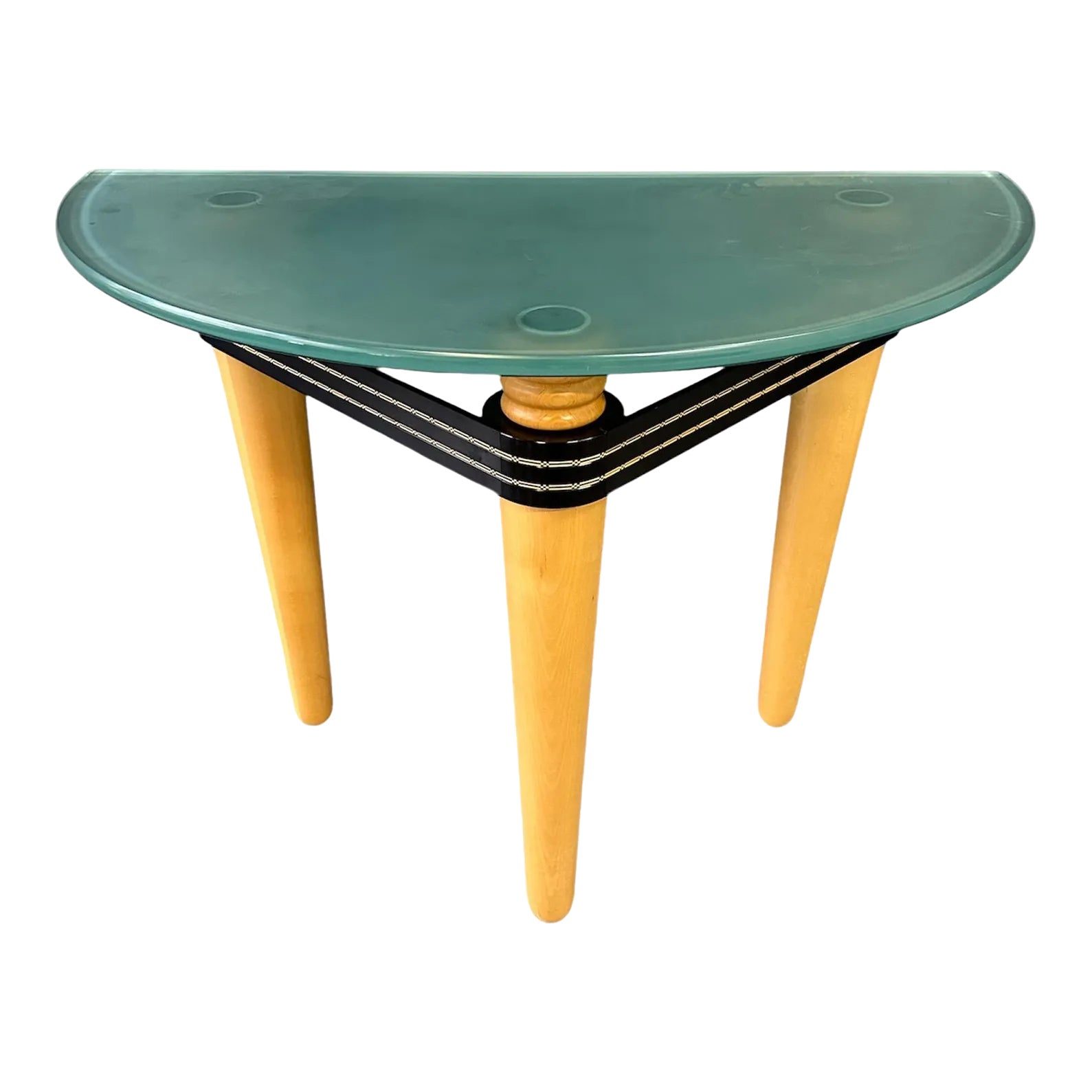 1990 Post Modern Demi-Lune Hall Table Designed by Kaiser Newman in ...