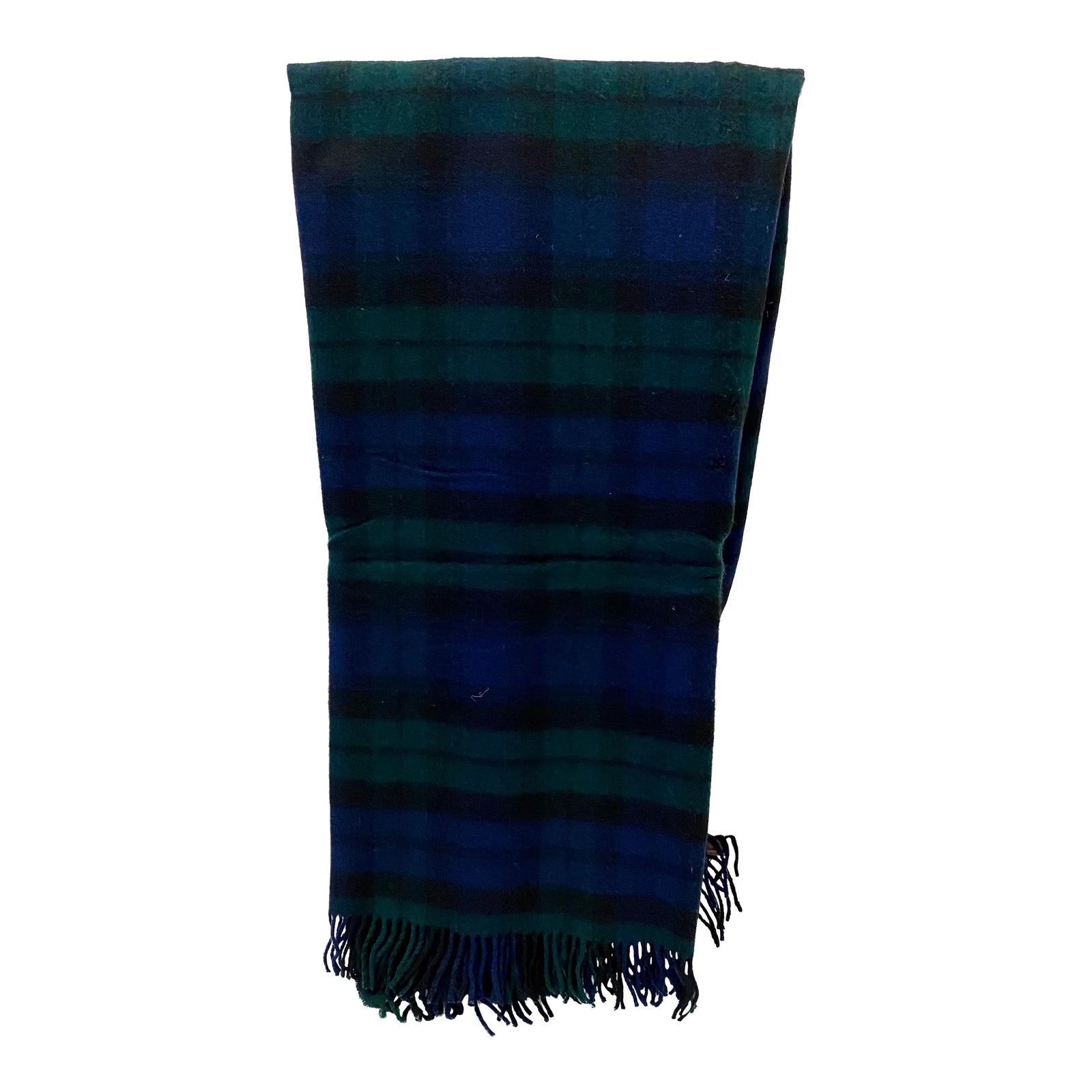 Merino Lambswool Throw in a Traditional Black Watch Tartan Plaid ...