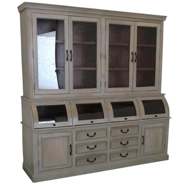 Coastal Natural Finish Pantry Hutch | Chairish