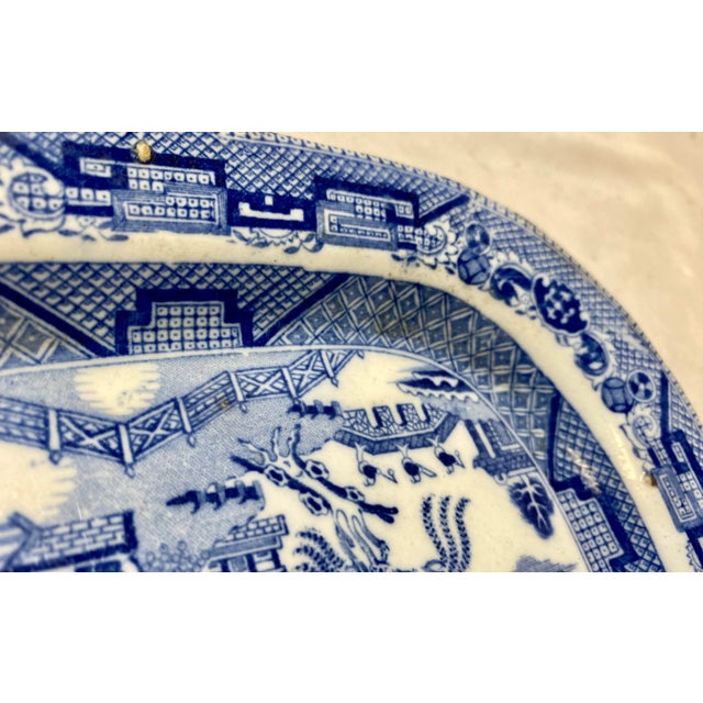 Small Antique Twigg Pottery Blue Willow Serving Plate/ Tray From ...