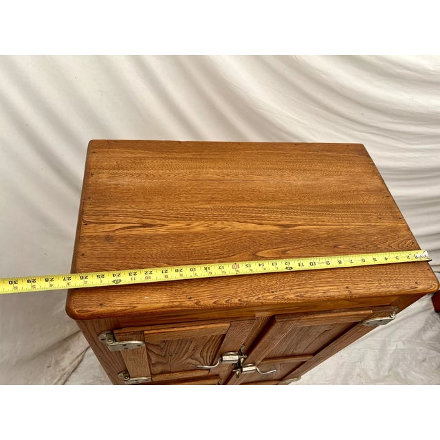 1930s Antique Ice Box Three Storage Cabinets Two Racks Caster Wheels ...
