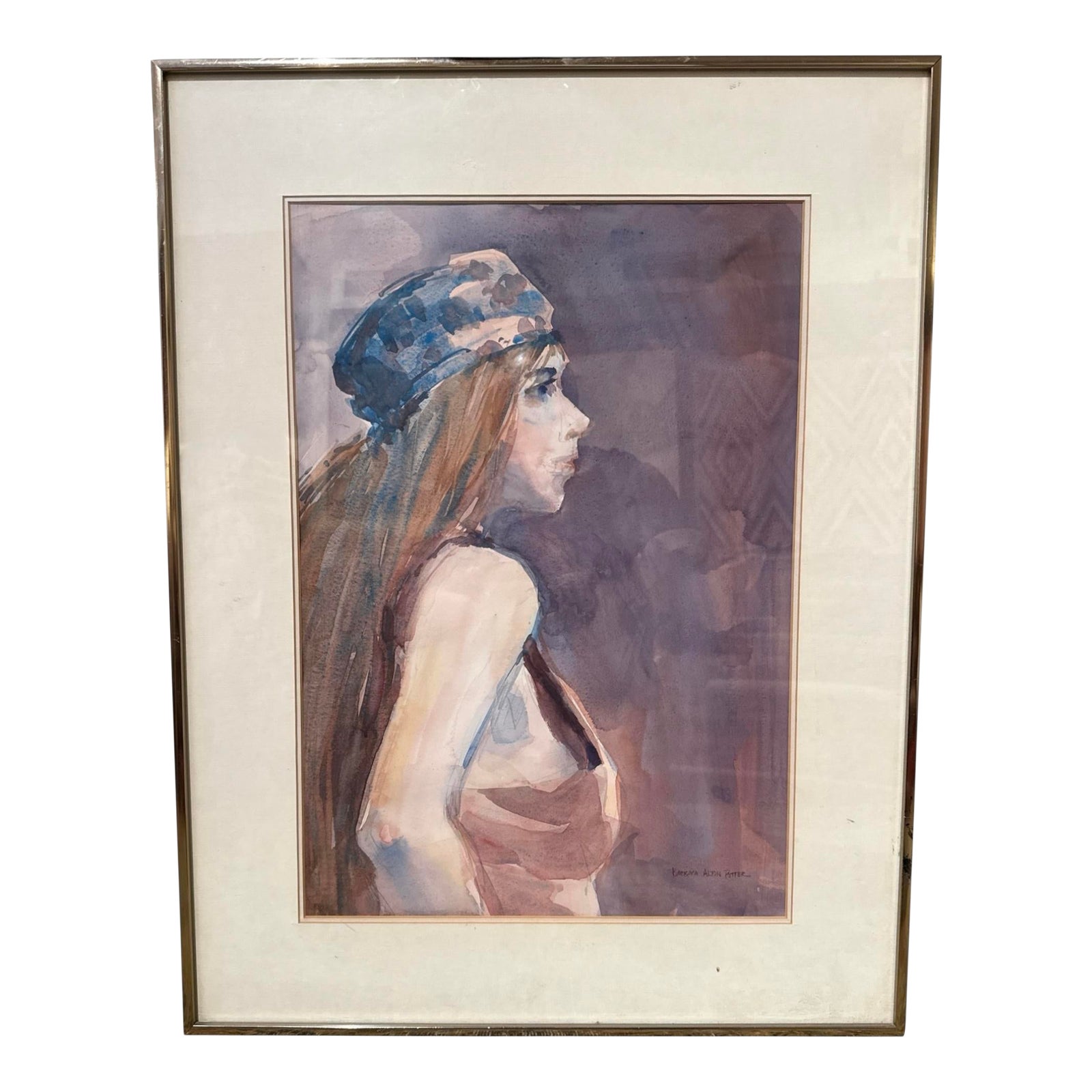 Early 20th Century Barbara Alton Potter Watercolor Painting, Framed ...