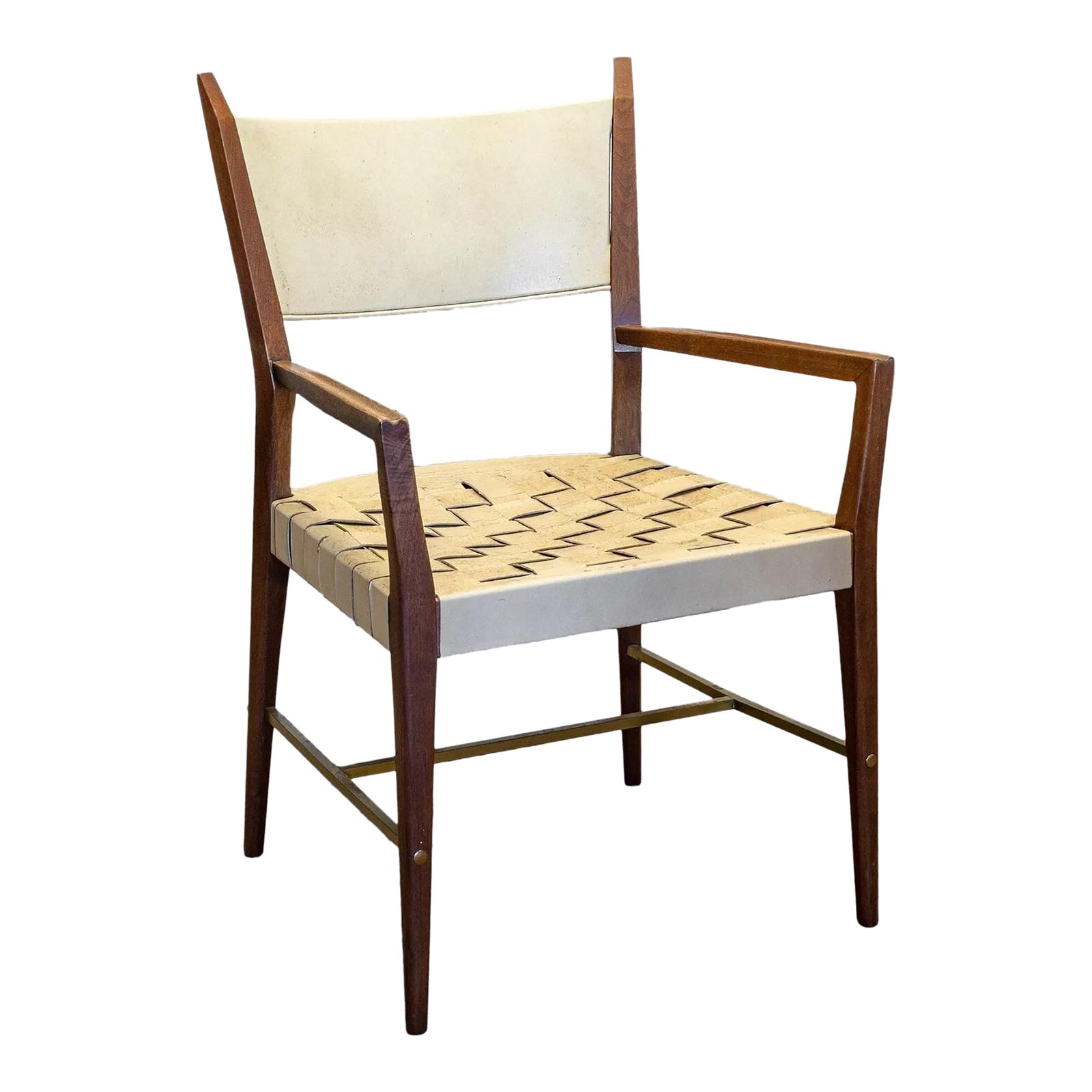 Paul McCobb Protype II Armchair for Calvin Furniture Co. Woven Leather ...